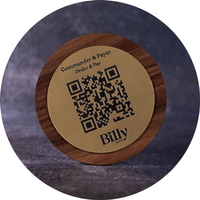 Plaque et support QR code - Lesplanchesduchef